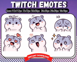 20 Hamster Emotes, Twitch / Discord, Premade, Ready to Use - Etsy Canada
