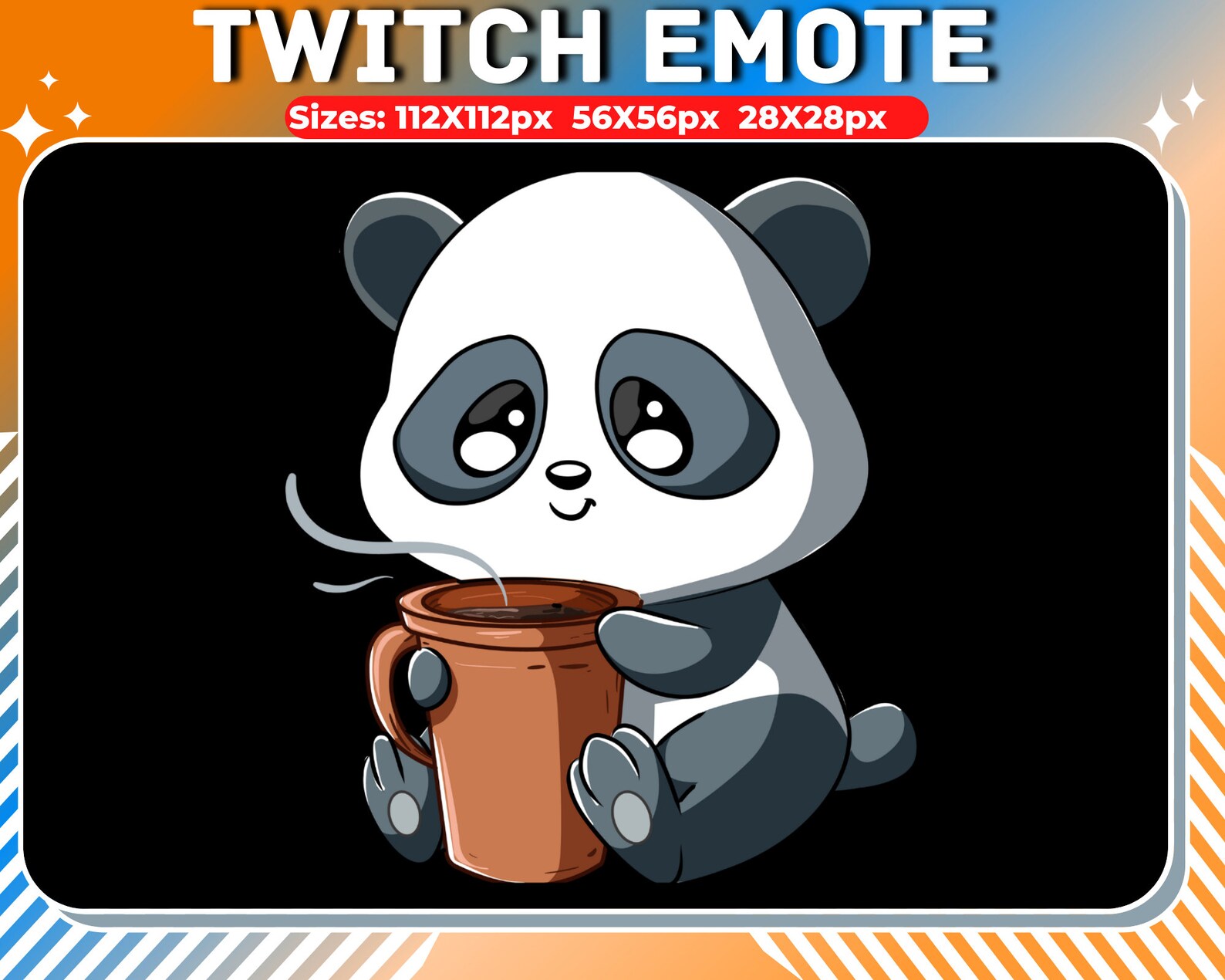 Cute Panda Emote, Twitch and Discord Emote, Streaming Emote, Panda ...