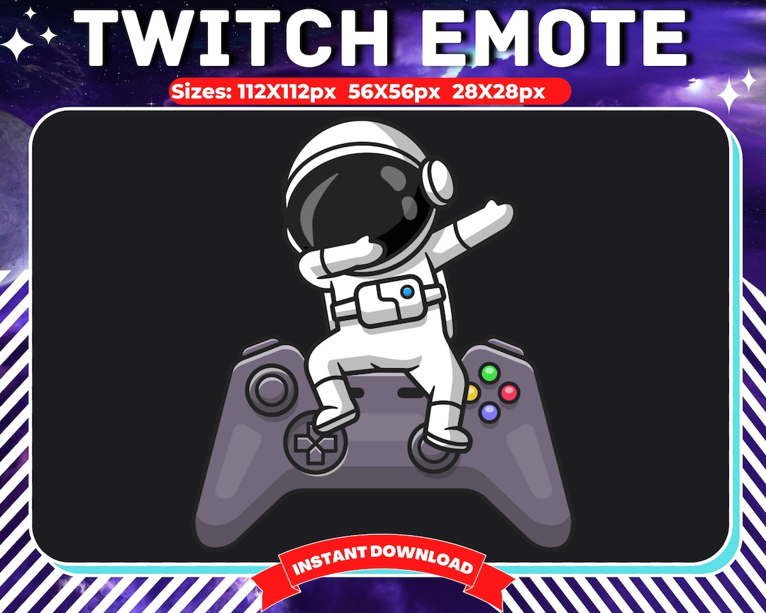 Dabbing Astronaut Emote for Twitch and Discord, Space Themed Streamer ...