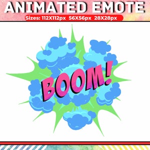 BOOM Animated Emote for Discord and Twitch, Explosive Emote for ...