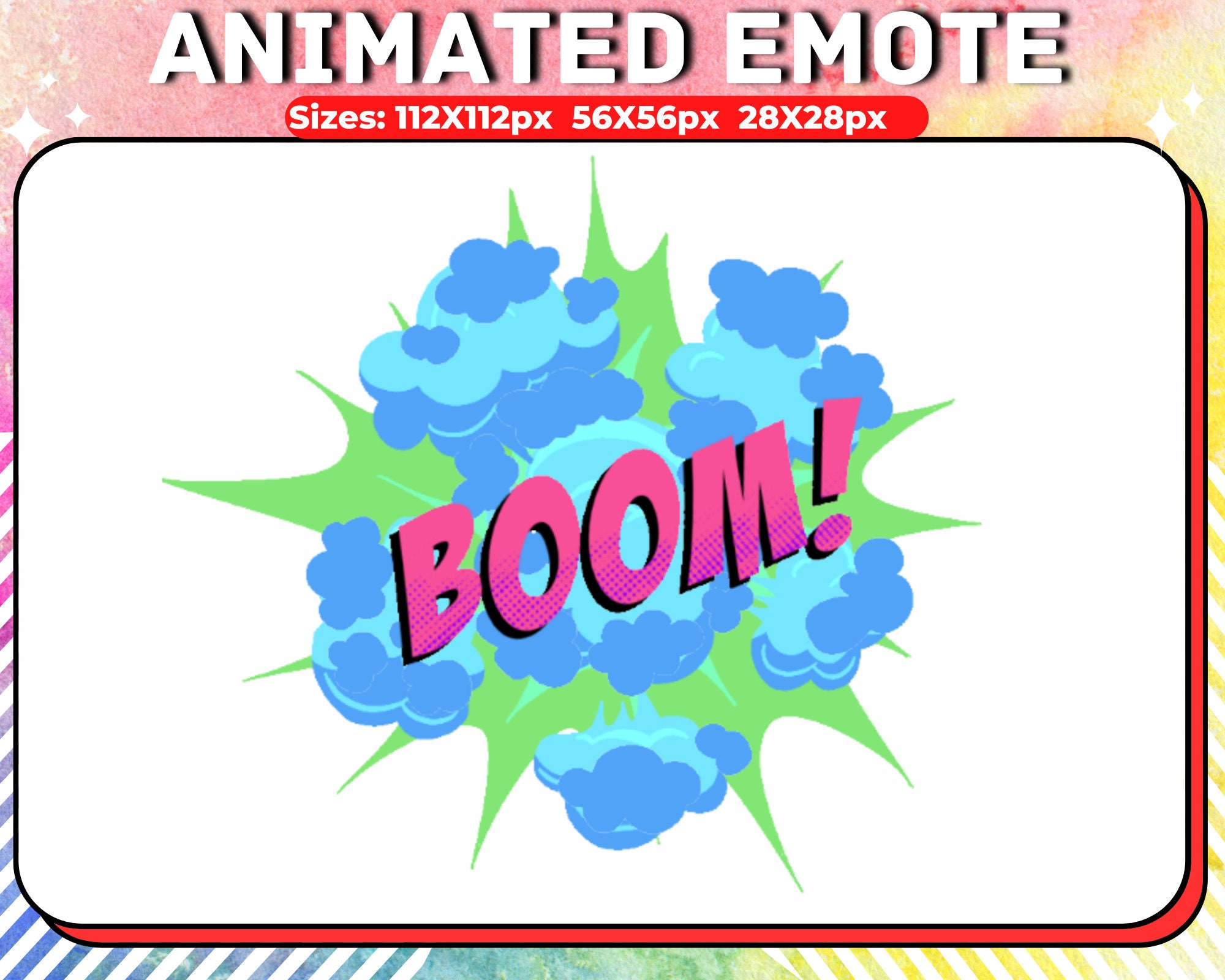 BOOM Animated Emote for Discord and Twitch, Explosive Emote for ...
