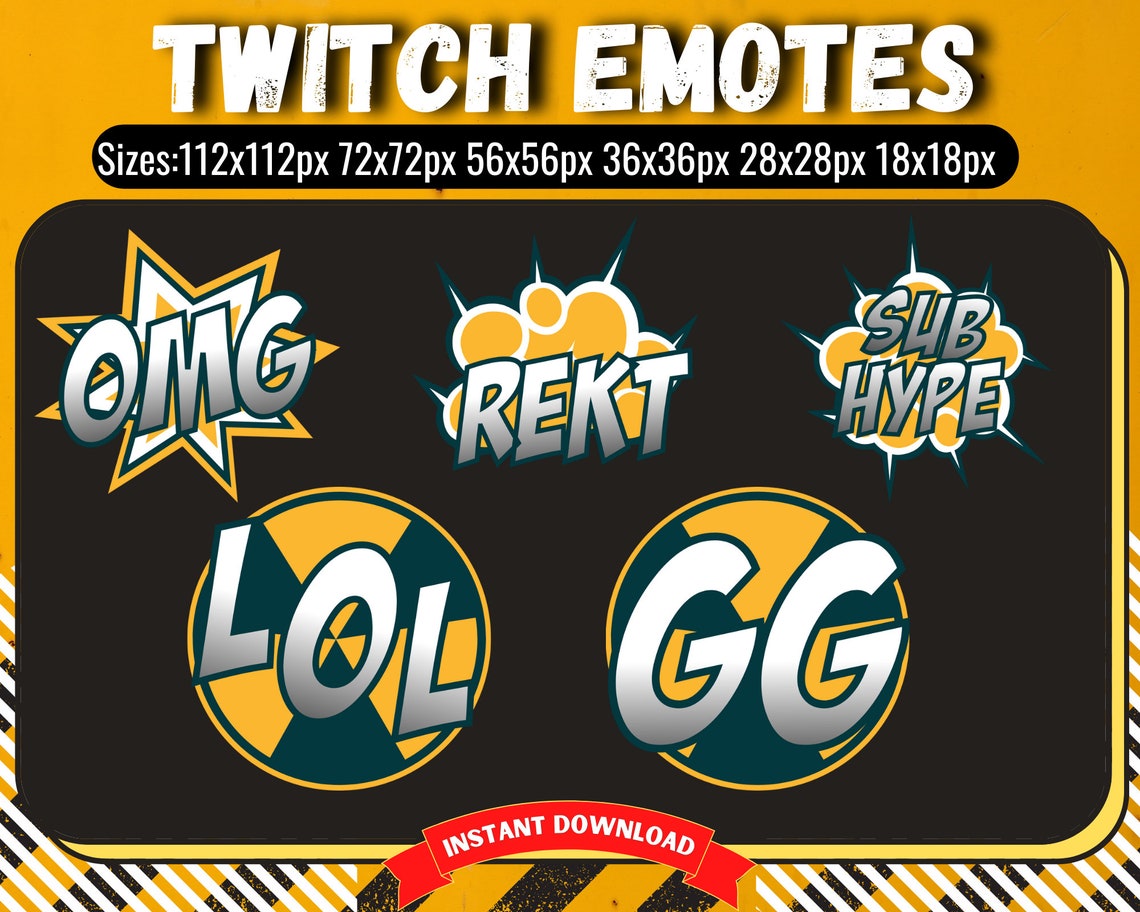 Text Emotes for Streamers & Gamers, Twitch Emotes, OMG/GG/LOL Emotes ...