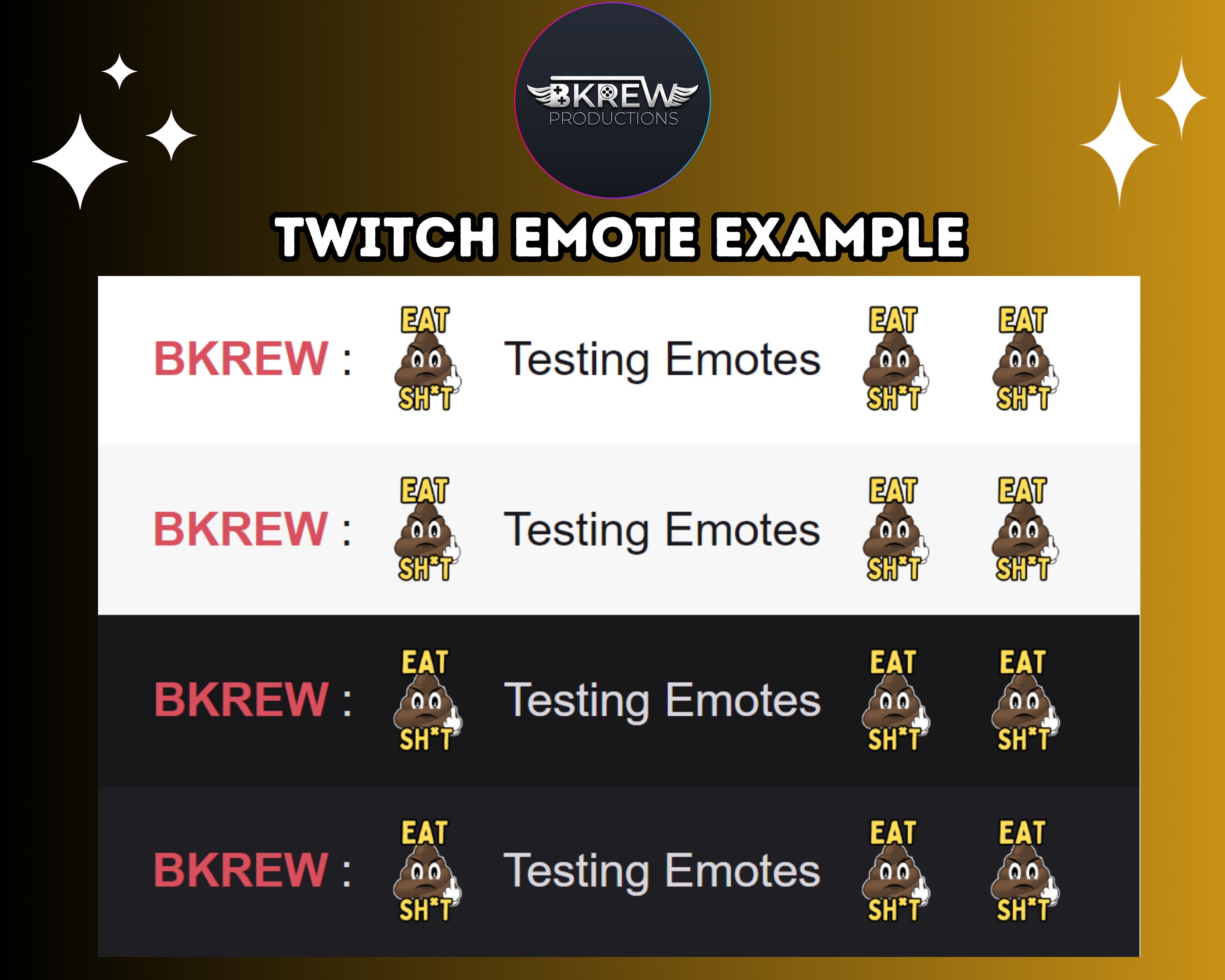 Poop Emote Eat Sht Emote Twitch/discord Emote Kawaii - Etsy