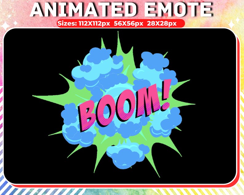 BOOM Animated Emote for Discord and Twitch, Explosive Emote for ...