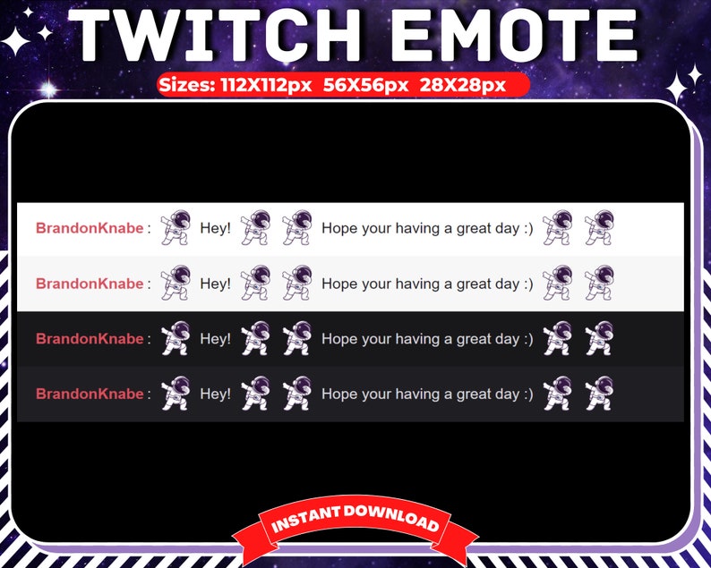 Streamer Astronaut Emote, Space Hype Emote, Twitch/discord Emote ...