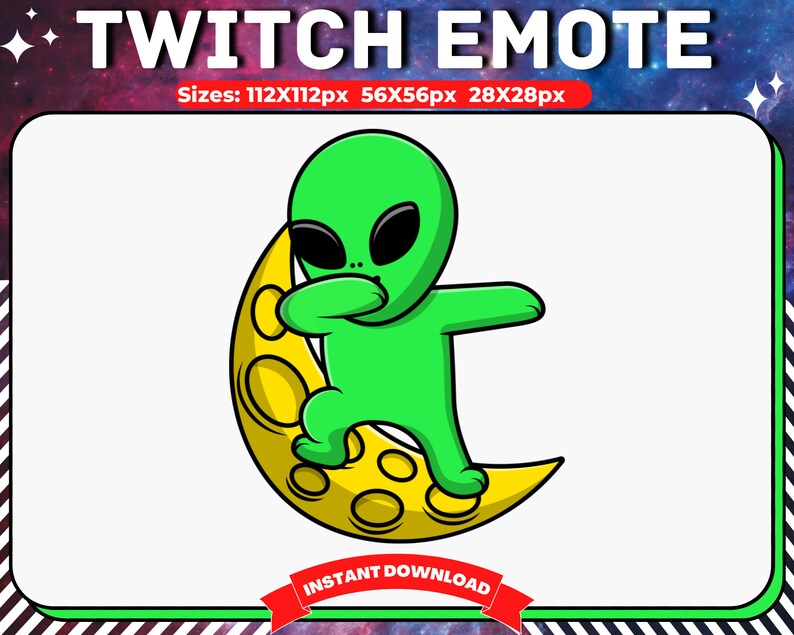 Dabbing Alien Emote for Your Twitch Stream! | Space | Dab | Astronaut ...