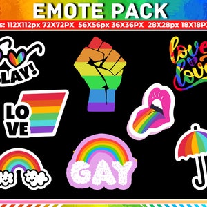 8 Pride Emotes for Twitch Streamers & Gamers | Love, Cute, Happy ...