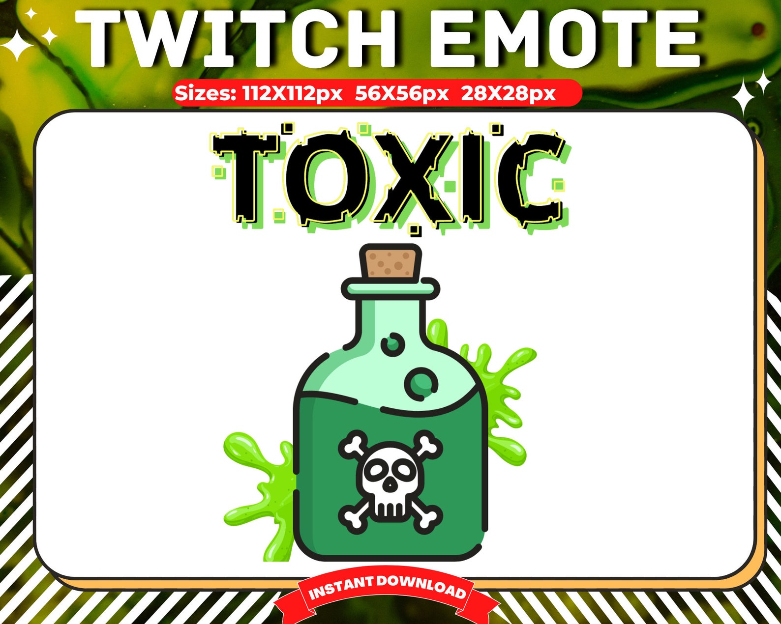 Toxic Emote, Animated Twitch Emote, Cute Twitch Emote, Streamer Emote ...