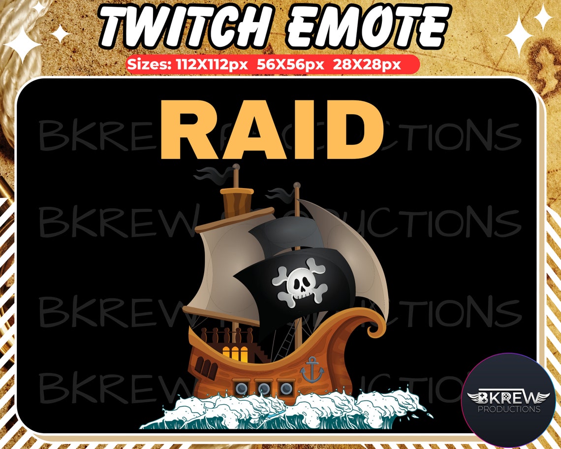 Raid Pirate Emote, Hype Emote, Twitch & Discord Emotes, Streamer Gift ...