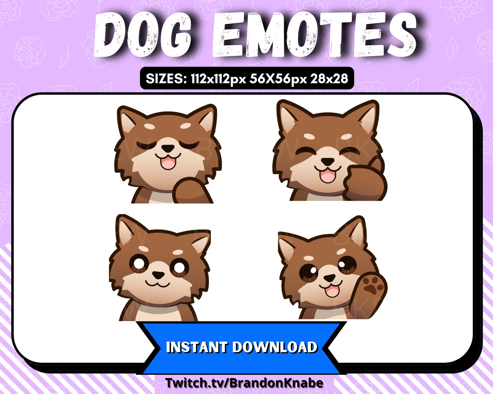Twitch Dog Emote, Funny and Cute Animal Emote, Twitch Streamer's ...