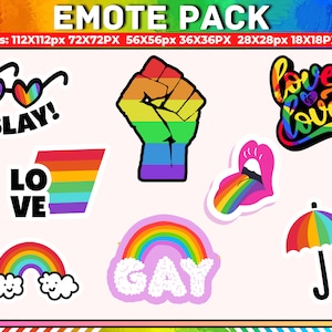 8 Pride Emotes for Twitch Streamers & Gamers | Love, Cute, Happy ...