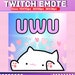 Uwu Twitch Emote, Cute Discord Emote, Text Emote for Streamers, Kawaii ...