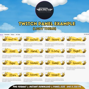 Bee Twitch Panels, Twitch Overlay, Discord Emotes, Streamer Panels, Bee ...