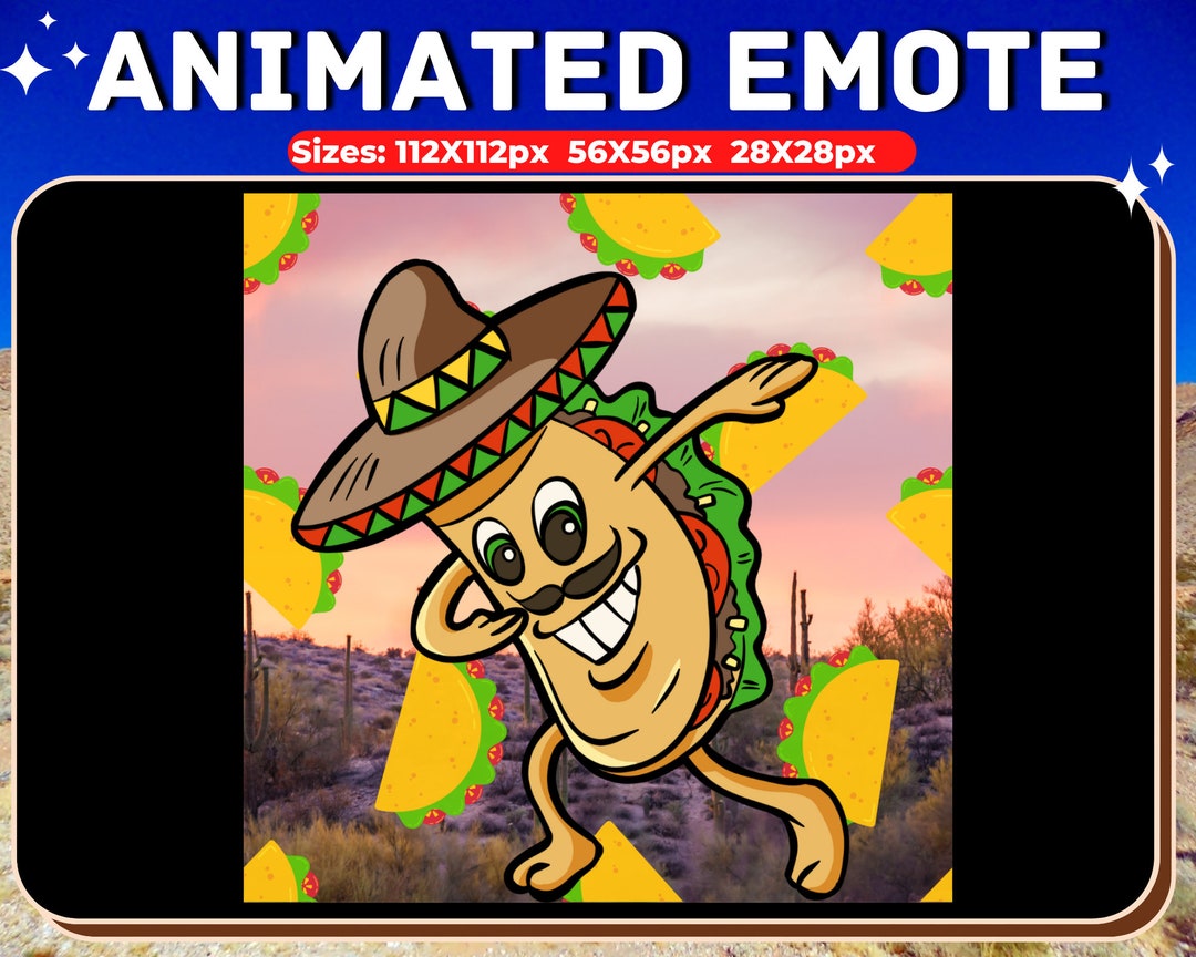 Taco Animated Emote for Your Twitch Stream! | Food Emote | Taco Emote ...