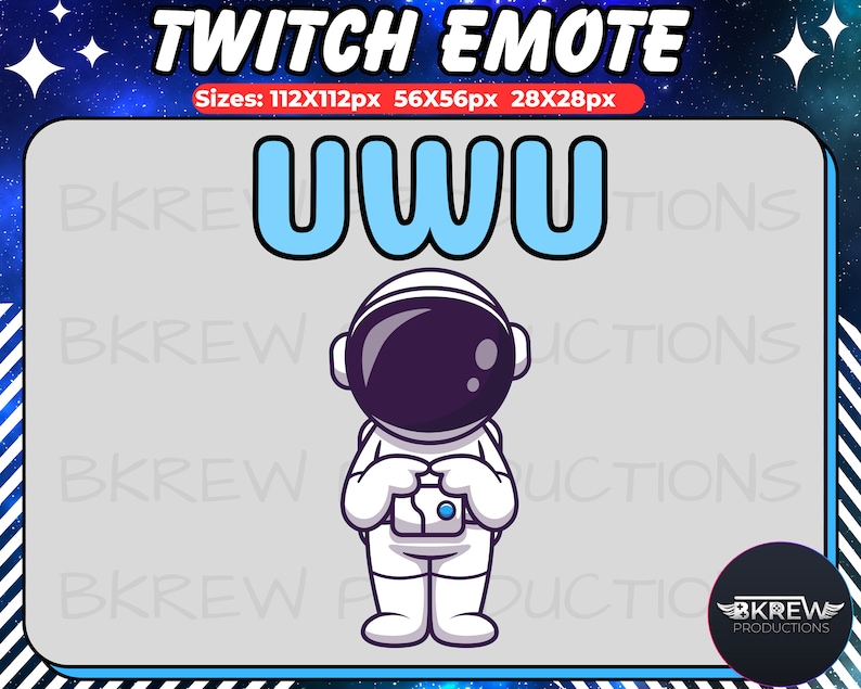 Astronaut UWU Emote, Space Hype Emote, Twitch/discord Emote, Astronaut ...