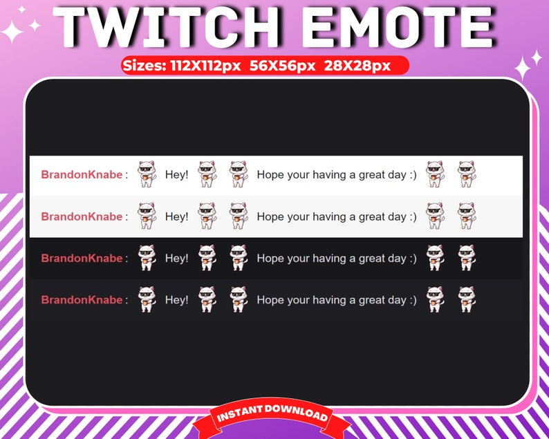 Cool Cat Emote for Your Twitch Stream! |funny | Coffee | Grumpy Cat ...