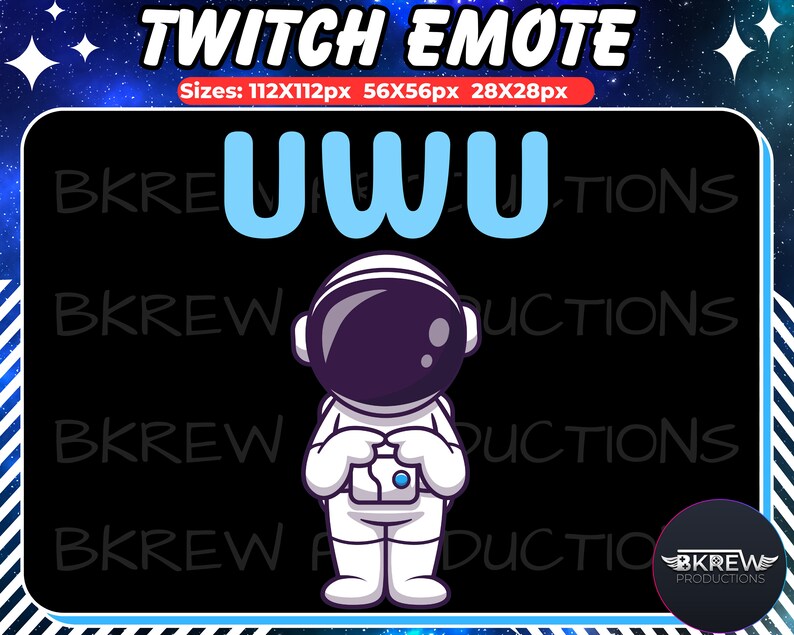 Astronaut UWU Emote, Space Hype Emote, Twitch/discord Emote, Astronaut ...