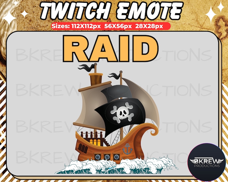Raid Pirate Emote, Hype Emote, Twitch & Discord Emotes, Streamer Gift ...