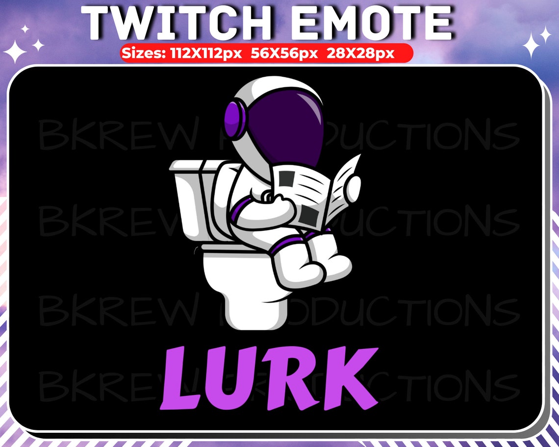 Astronaut Lurk Emote, Hype Emote, Twitch & Discord Emotes, Streamer ...