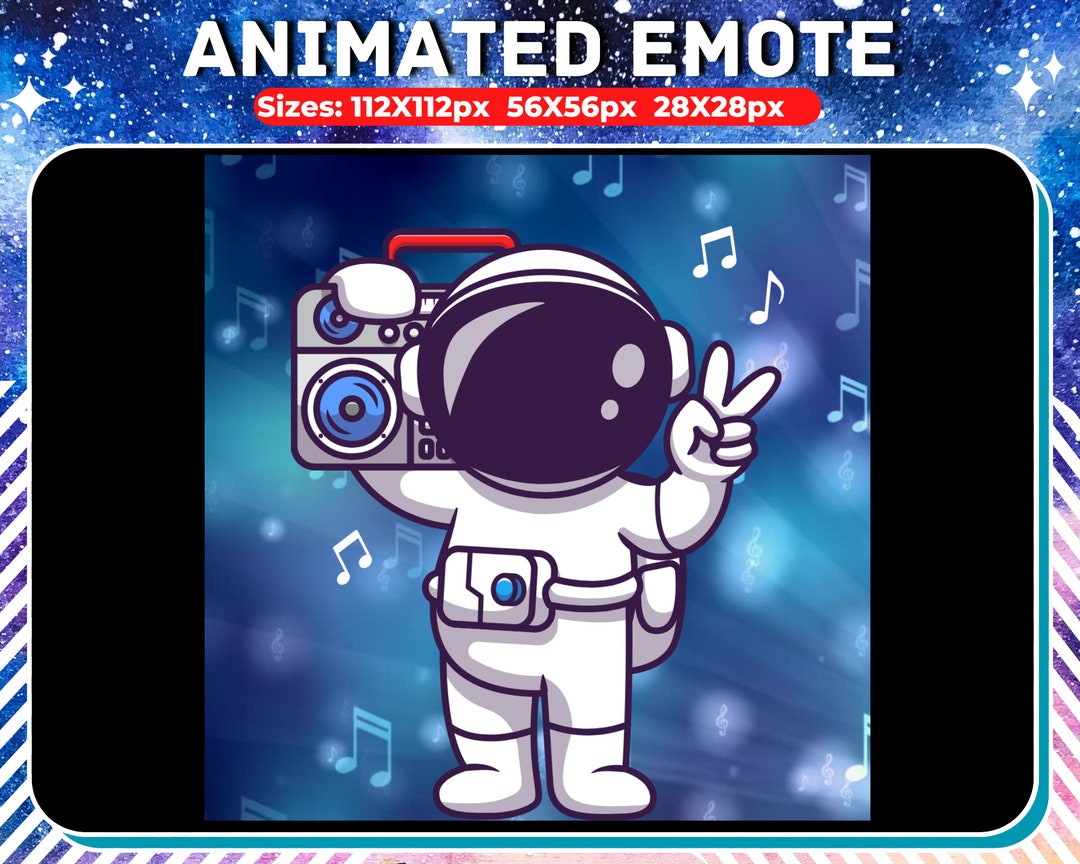 Astronaut DJ Animated Emote for Your Twitch Stream! Astronaut Emote ...