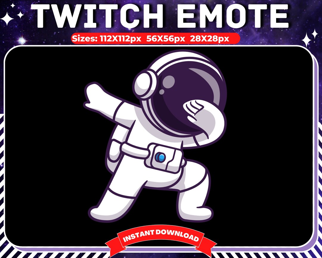 Streamer Astronaut Emote, Space Hype Emote, Twitch/discord Emote ...