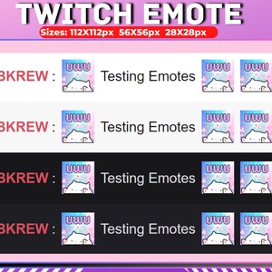 Uwu Twitch Emote, Cute Discord Emote, Text Emote for Streamers, Kawaii ...