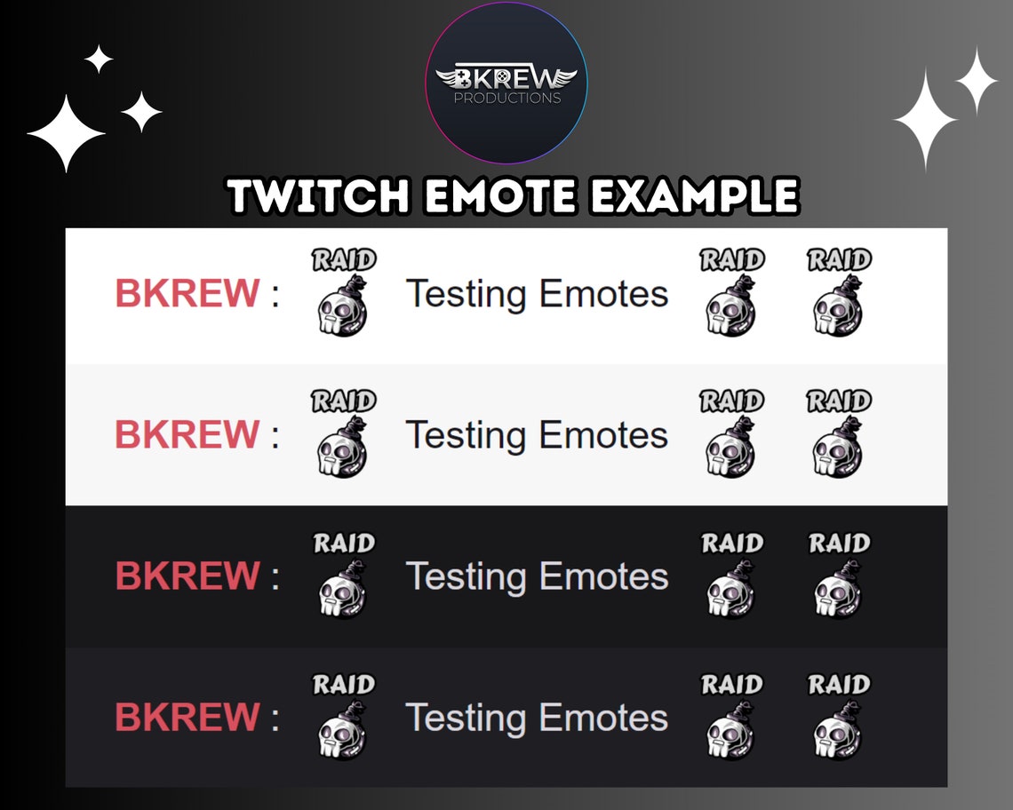 Raid Skull Emote, Hype Emote, Twitch & Discord Emotes, Streamer Gift ...