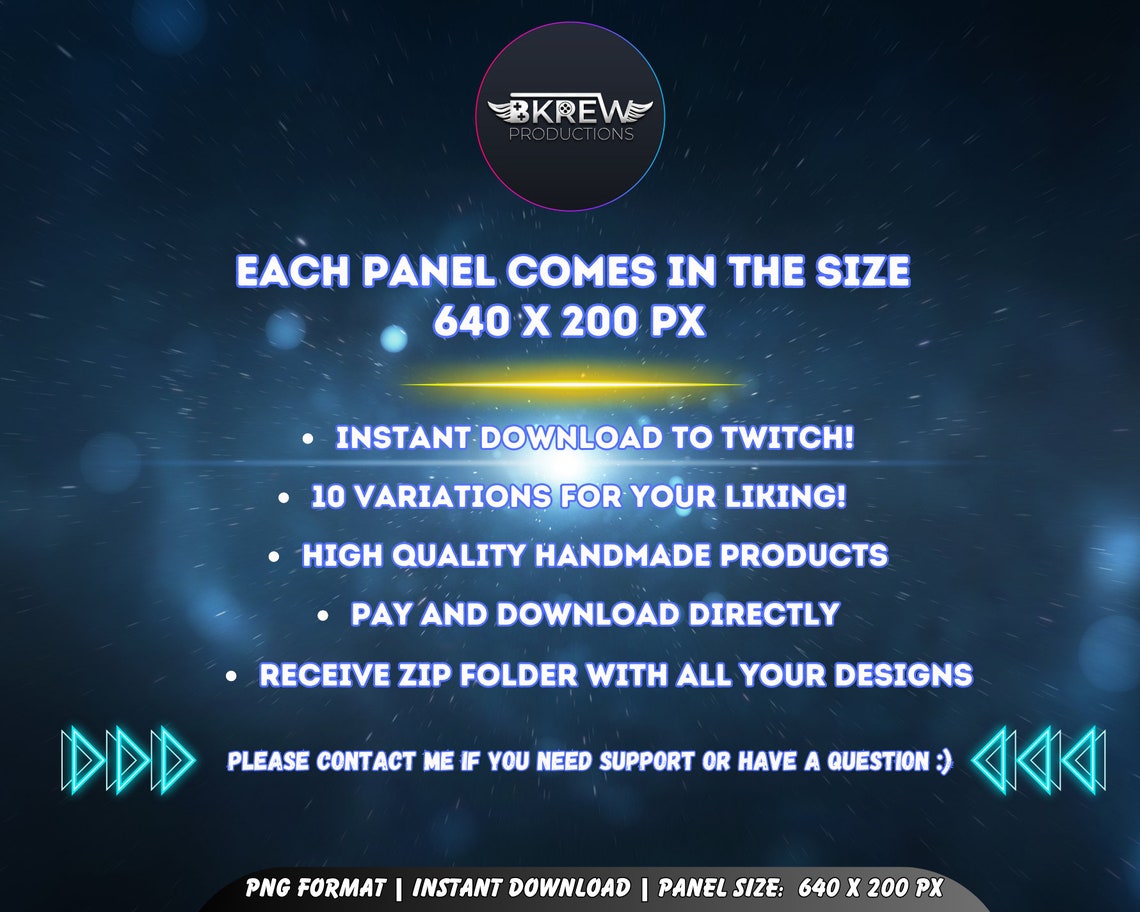 Streamer Twitch Panels, Modern Futuristic Minimalistic Twitch Overlay ...