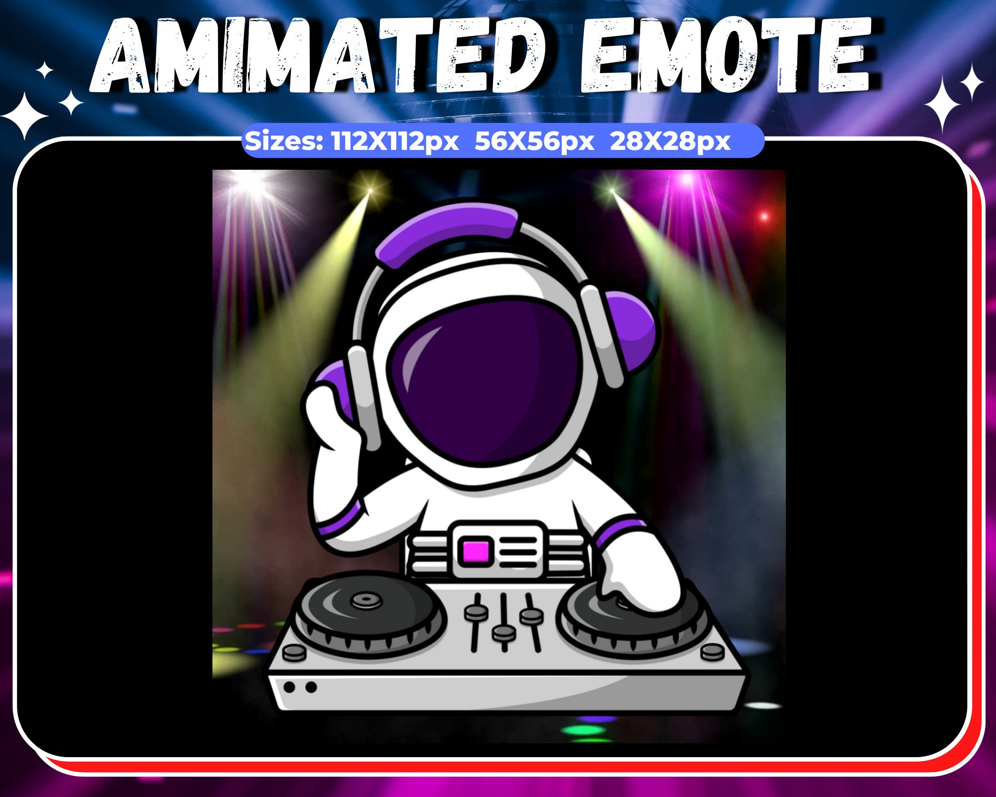 Astronaut DJ Animated Emote for Your Twitch Stream! | Astronaut Emote ...