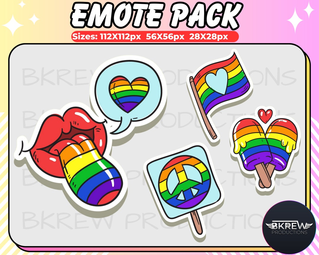 Pride Emotes for Twitch Streamers & Gamers | Love, Cute, Happy ...