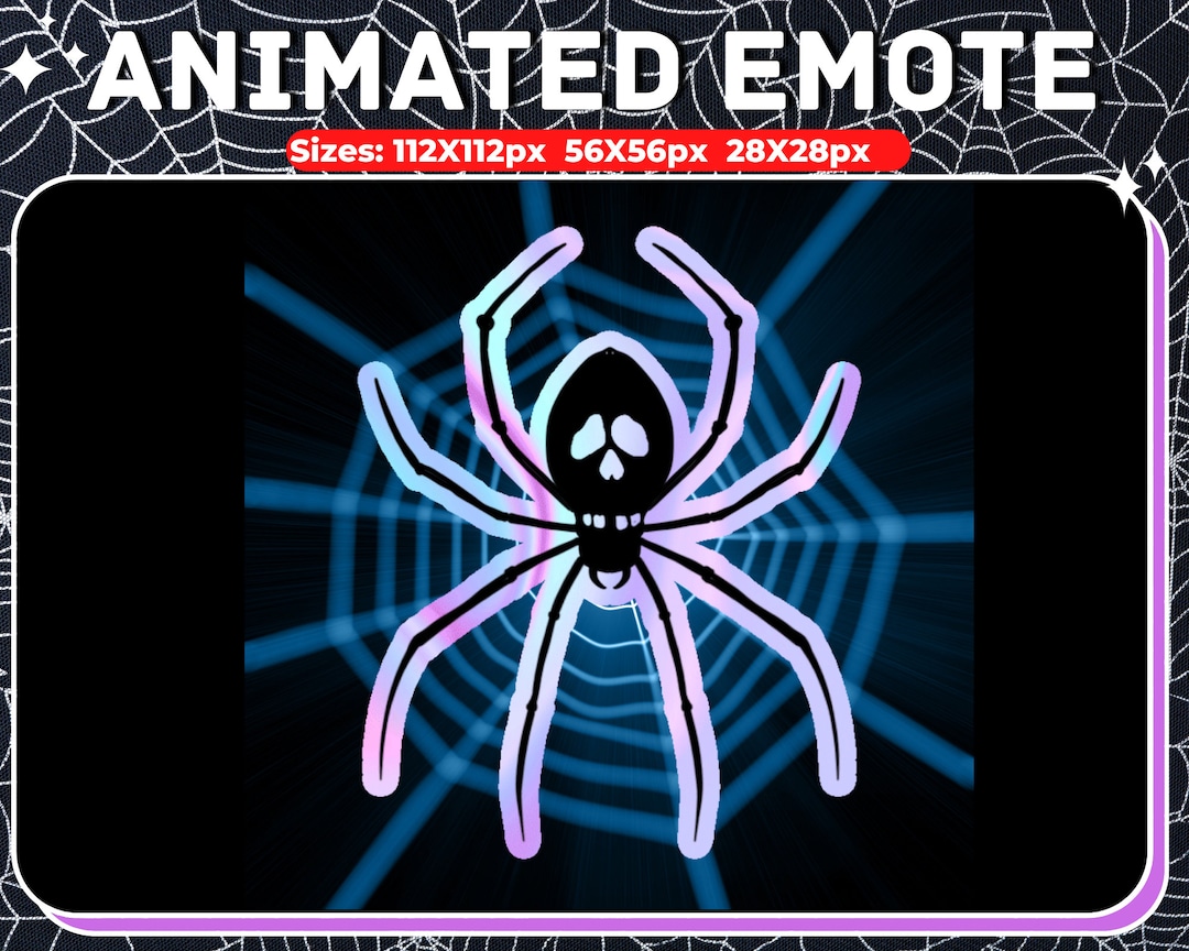 Spider Animated Emote for Your Twitch Stream! | Halloween | Spooky ...