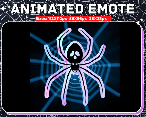 Spider Animated Emote for Your Twitch Stream Halloween - Etsy