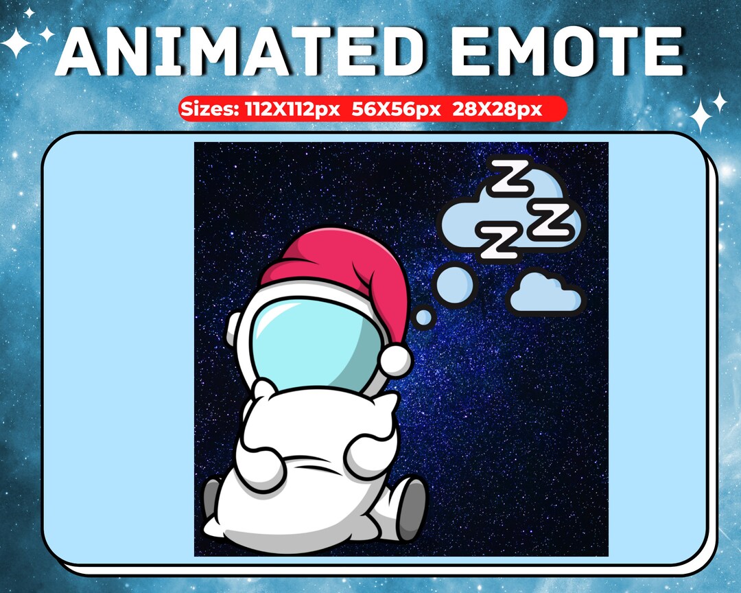 Astronaut Animated Emote, Space Twitch Emote, Twitch/discord Sleep ...