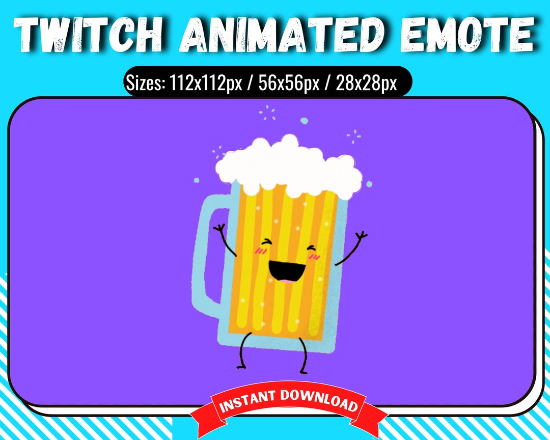 Beer Animated Emote for Your Twitch Stream! | Beer | Drunk | Funny ...