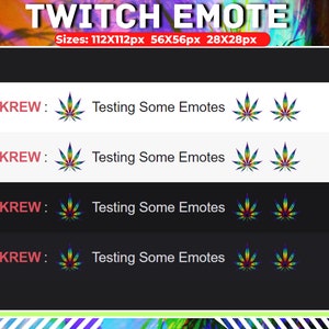 Weed Rainbow Emote for Your Twitch Stream! | Cannabis Emote | Grinder ...