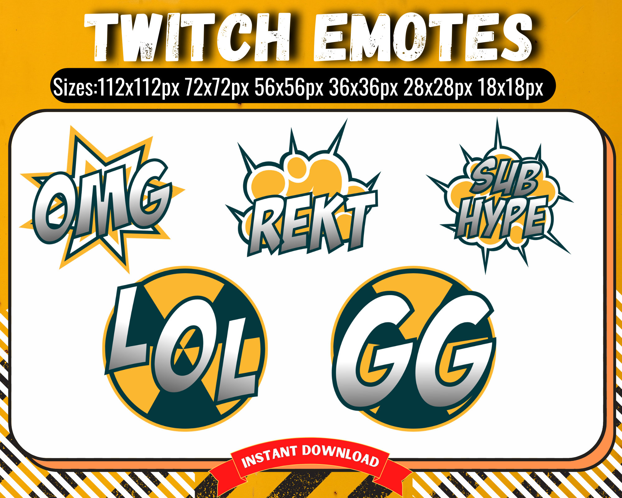 Text Emotes for Streamers & Gamers, Twitch Emotes, OMG/GG/LOL Emotes ...