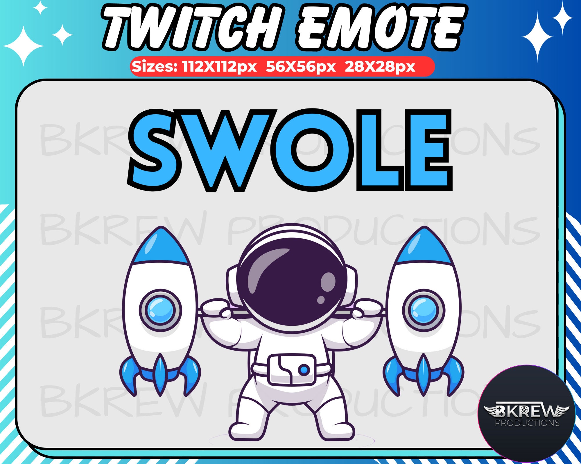Astronaut Emote, Swole Emote, GG Emote, Space Hype Emote, Twitch ...