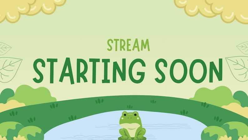 Frog Theme Twitch Overlay - Animated Panels, Stream Starting & Ending ...