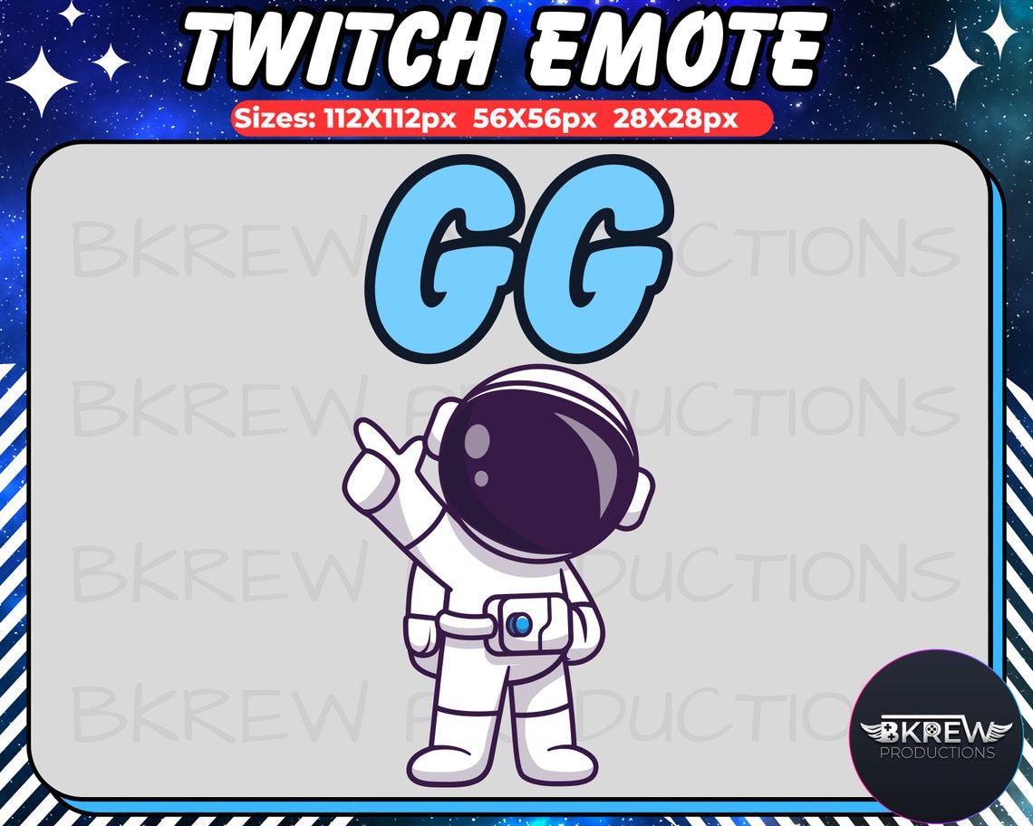 Astronaut Emote, Space Hype Emote, Twitch/discord Emote, Astronaut ...