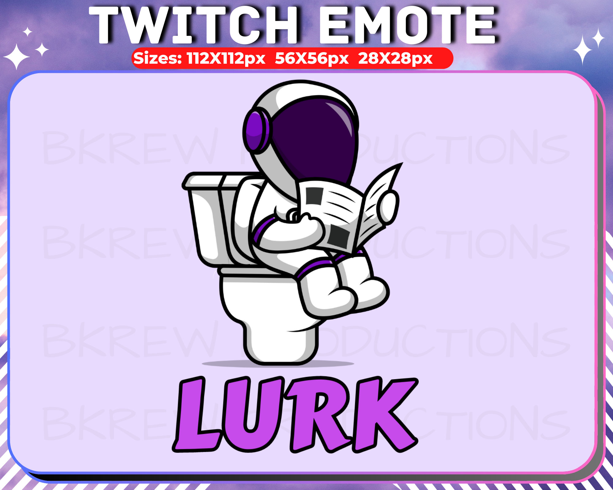 Astronaut Lurk Emote, Hype Emote, Twitch & Discord Emotes, Streamer ...