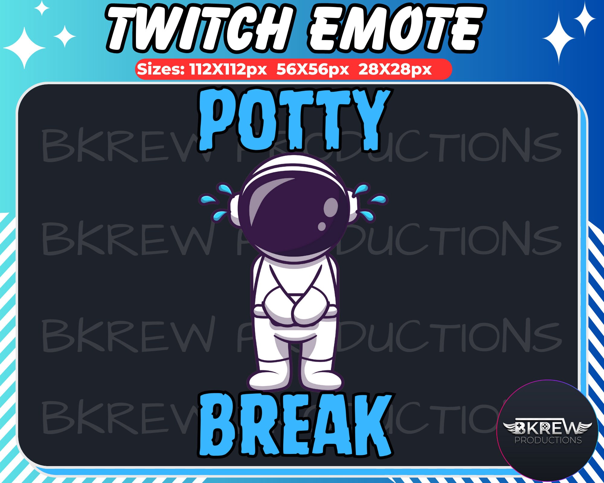 Astronaut Emote, Potty Break Emote, Space Hype Emote, Twitch/discord ...