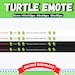 Cute Turtle Emote, Custom Twitch Emotes, Streamer Badge, Twitch ...