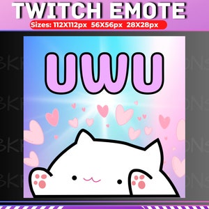 Uwu Twitch Emote, Cute Discord Emote, Text Emote for Streamers, Kawaii ...