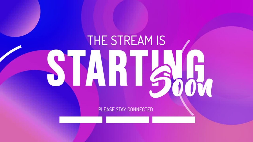 Starting Stream Screen Animation, Twitch Overlay, Streamer Starting ...