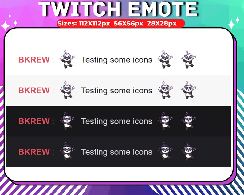 Cute Dancing Panda Emote, Twitch and Discord Emote, Streaming Emote ...