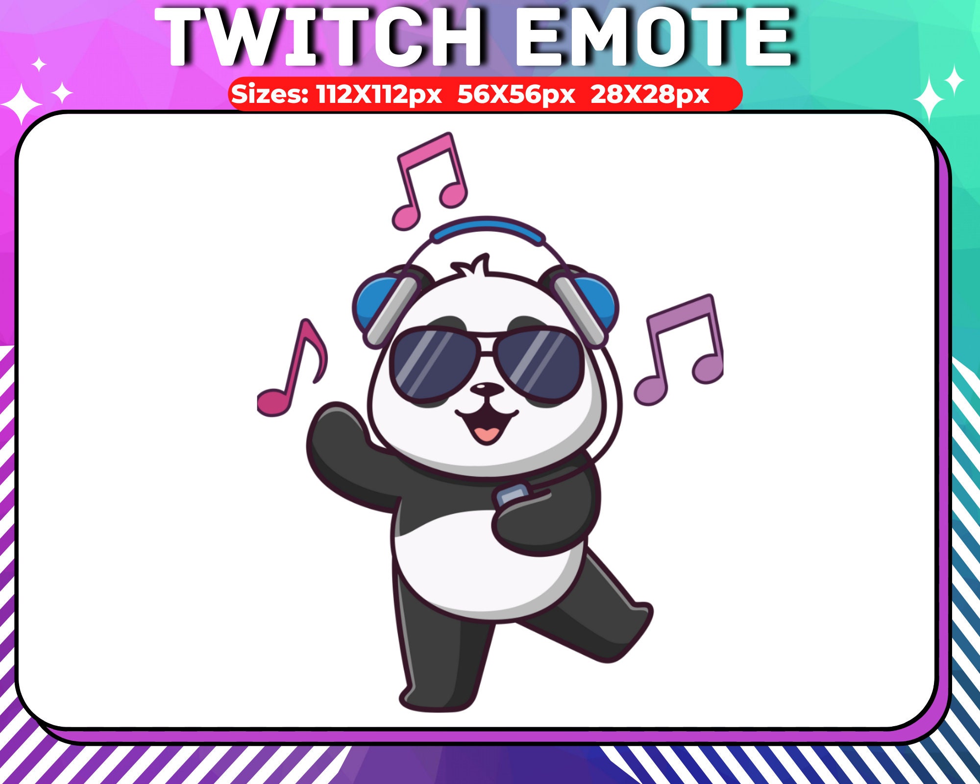 Cute Dancing Panda Emote, Twitch and Discord Emote, Streaming Emote ...
