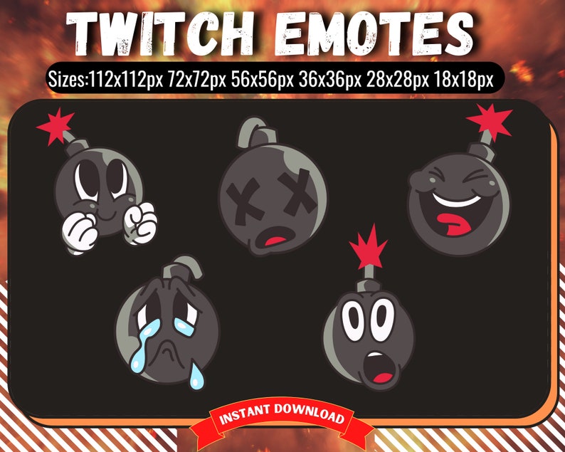 5 Bomb Emotes for Your Twitch Stream! | Funny | Sub Badges | Happy ...