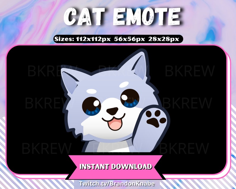 Cat Emote for Your Twitch Stream! | Animal | Kawaii | Kitten | Love ...