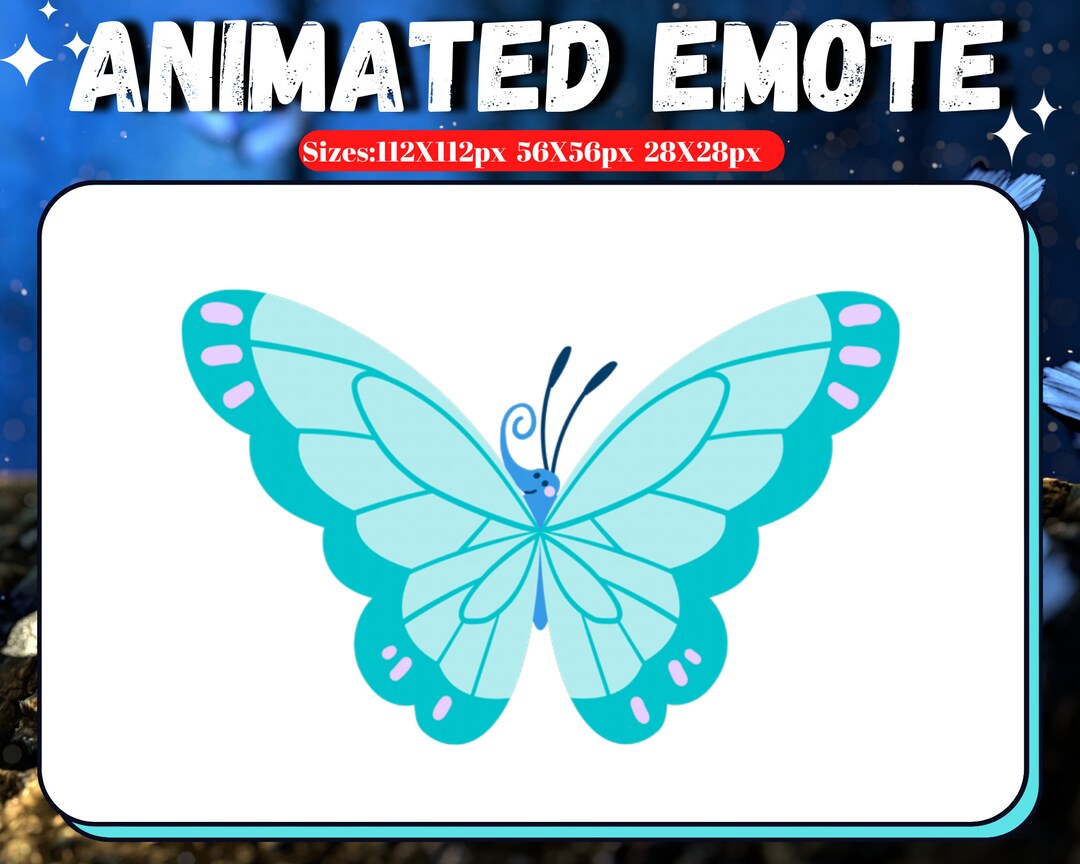 Butterfly Animated Emote for Twitch Kawaii Chibi Emote Cute - Etsy