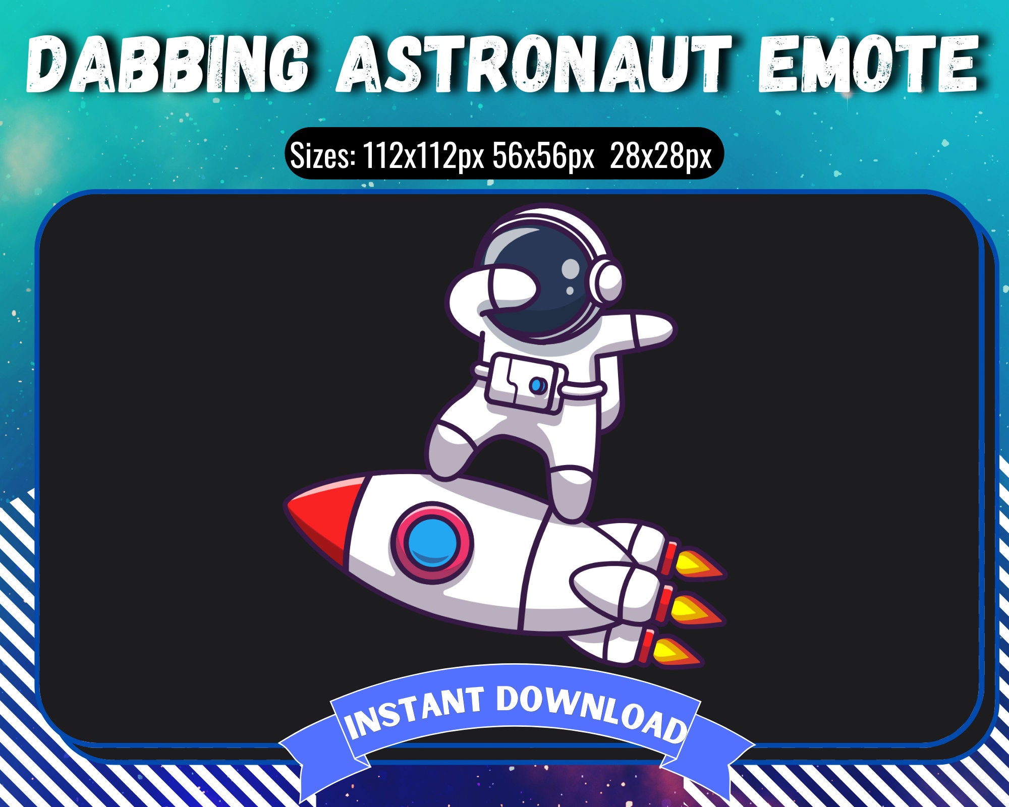 Dabbing Astronaut Emote for Your Twitch Stream Emotes for Twitch ...